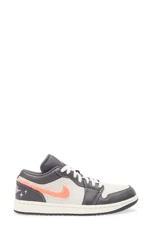 JORDAN Air 1 Low Basketball Sneakers - Light Graphite/sail/punch