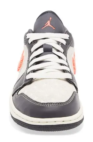 JORDAN Air 1 Low Basketball Sneakers - Light Graphite/sail/punch