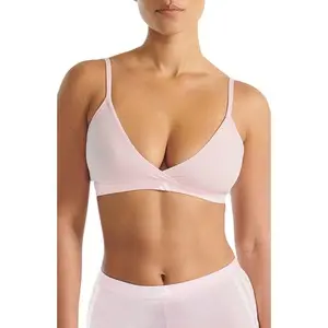 Adidas Originals By Alexander Wang Cotton Blend Triangle Bralette - Clear Pink