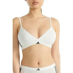 ADIDAS ORIGINALS Cotton Blend Triangle Bralette - White