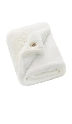 UGG HOME Corben Throw Blanket In White