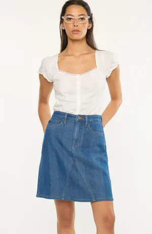 KANCAN Trina High-rise Denim Skirt