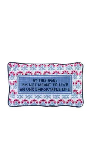 FURBISH Uncomfortable Life Needlepoint Pillow - N,a
