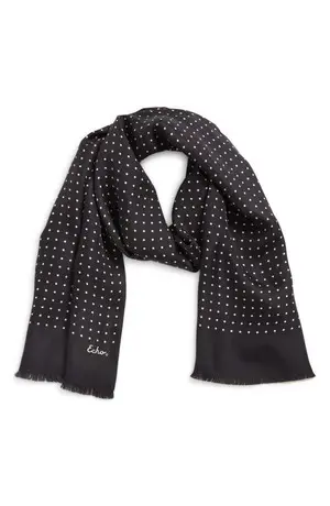 Echo Tubular Dot Scarf - Black