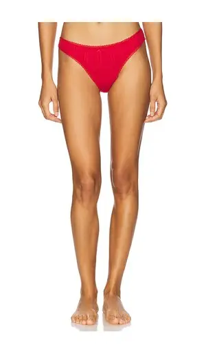 COU COU The High Rise Brief In Red - Cherry Red