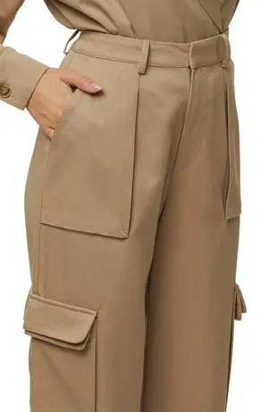 JLUXLABEL Sculpted High-waist Cargo Trousers