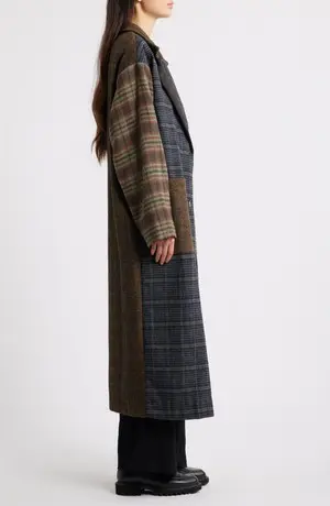 DRESSED IN LALA Longline Plaid Coat