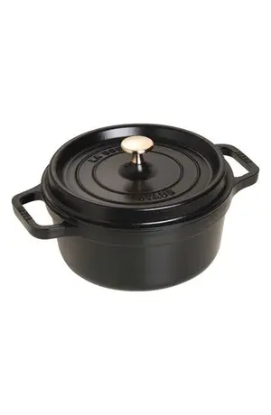 STAUB 2.75-quart Enameled Cast Iron Dutch Oven - Matte Black