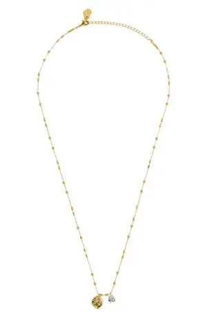 Estée Lauder Beaded Chain & Molton Pebbles Necklace - Silver/gold