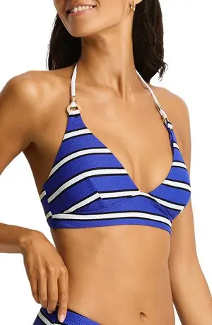 SEA LEVEL Voyage Longline Halter Bikini Top