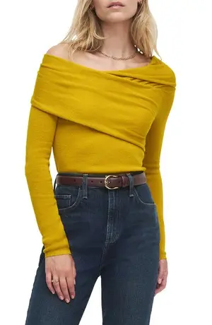 FAVORITE DAUGHTER Charmed One-shoulder Merino Wool Top