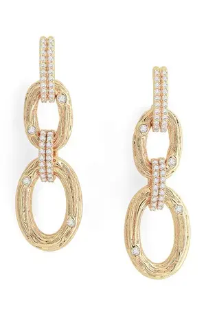 ANABEL ARAM JEWELRY Enchanted Forest Chain Link Drop Earrings - Gold