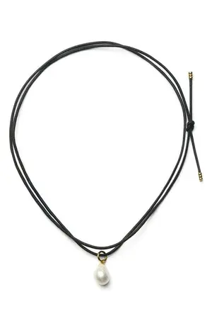 MISSOMA Cord Necklace With Cultured Pearl - Gold