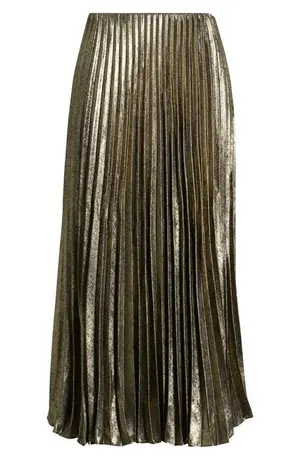 MARGARET O'LEARY Pleated Midi Skirt