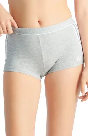 ADIDAS ORIGINALS 3-stripes Boyshorts - Medium Heather Gray