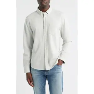 Rails Vincent Heathered Piqué Button-down Shirt - Heather Grey