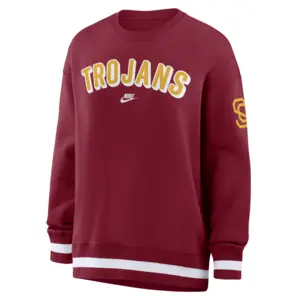 Nike Usc Legacy Phoenix Oversized Pullover Crew - Red