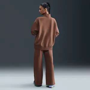 Nike Sportswear Phoenix Fleece High-waisted Wide-leg Sweatpants - Brown