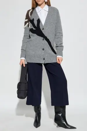 Marni Wide-leg Pleated Trousers - Navy Blue