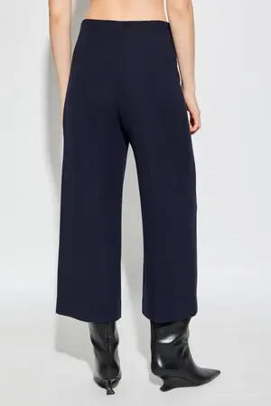 Marni Wide-leg Pleated Trousers - Navy Blue