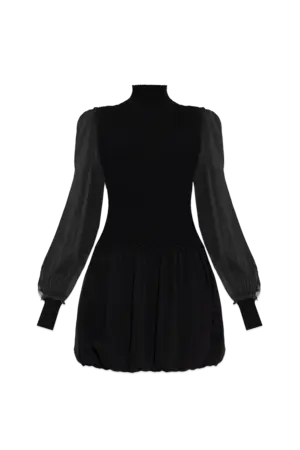 FRAME Mini Wool Turtleneck Dress