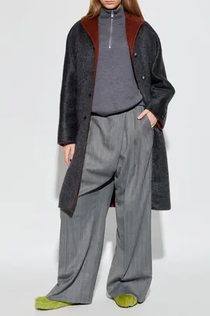 Marni Mohair-finished Overcoat - Grey