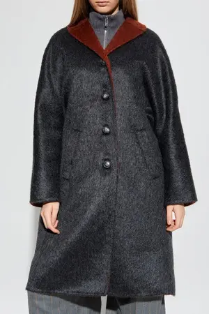 Marni Mohair-finished Overcoat - Grey