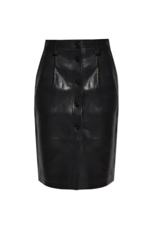 ANINE BING Leather Pencil Skirt - Black