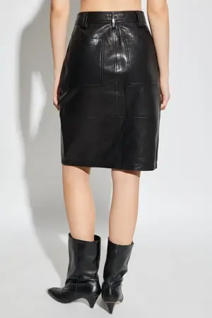 ANINE BING Leather Pencil Skirt
