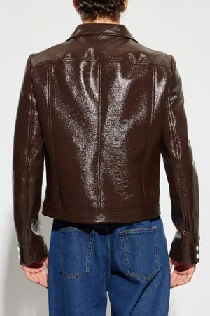 COURREGES Logo Lacquered Jacket - Brown