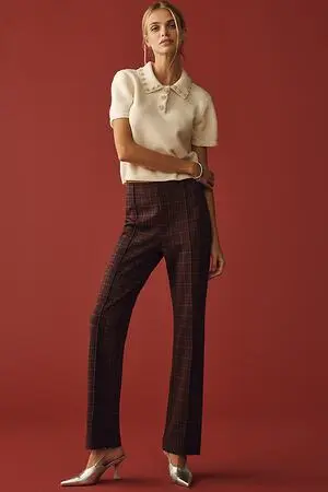 Maeve Plaid Pull-on Full-length Pants