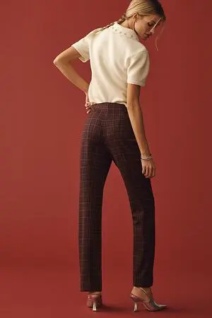 Maeve Plaid Pull-on Full-length Pants