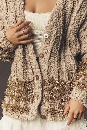 Anthropologie Tinsel Wool Blend Cardigan Sweater