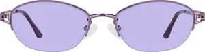 Zenni Half Rim Oval Eyeglasses - Purple