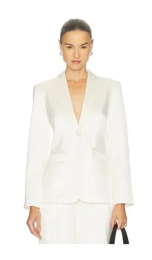 Cinq À Sept Georgia Satin Stripe Cheyenne Blazer