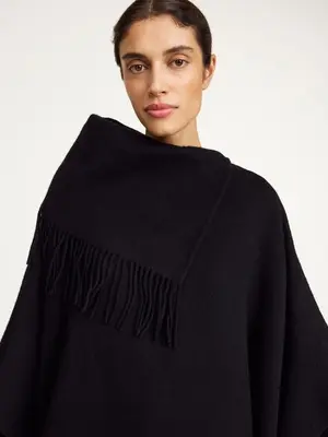 BY MALENE BIRGER Wool Poncho - Black