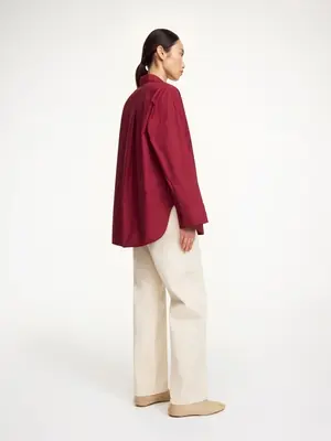 BY MALENE BIRGER Derris Organic Cotton Shirt - Cabernet