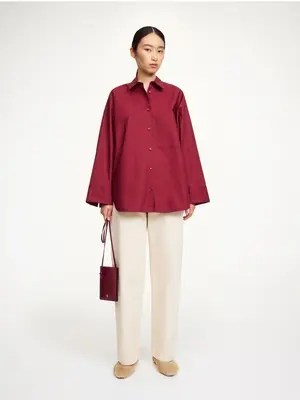 BY MALENE BIRGER Derris Organic Cotton Shirt - Cabernet