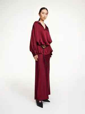 BY MALENE BIRGER Barbara Maxi Skirt - Cabernet