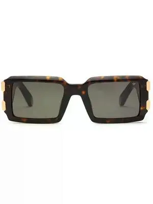 Philipp Plein Plein Eagle Rectangular Sunglasses - Brown