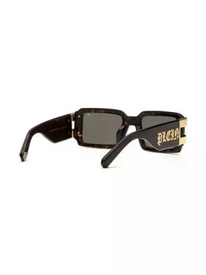 Philipp Plein Plein Eagle Rectangular Sunglasses - Brown