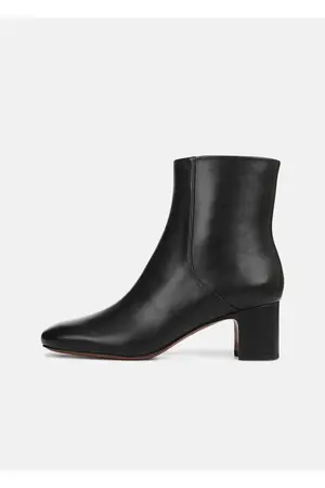 Vince Kellan Leather Ankle Boots - Black