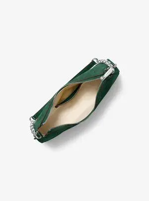 Michael Kors Nolita Medium Nubuck Chain Pochette - Green