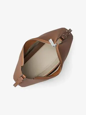Michael Kors Nolita Medium Pebbled Leather Shoulder Bag - Brown