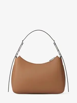 Michael Kors Nolita Medium Pebbled Leather Shoulder Bag - Brown