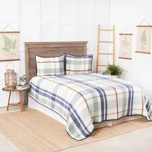 C&F HOME Cypress Plaid Coverlet Set