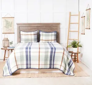 C&F HOME Cypress Plaid Coverlet Set