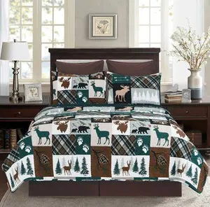 C&F HOME Fletcher Forest Rustic Lodge Cotton Quilt Setreversible And Machine Washable