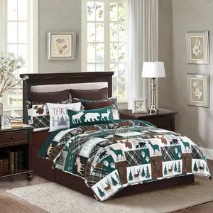 C&F HOME Fletcher Forest Rustic Lodge Cotton Quilt Setreversible And Machine Washable
