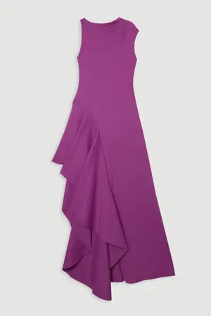Karen Millen Waterfall Hem Maxi Dress